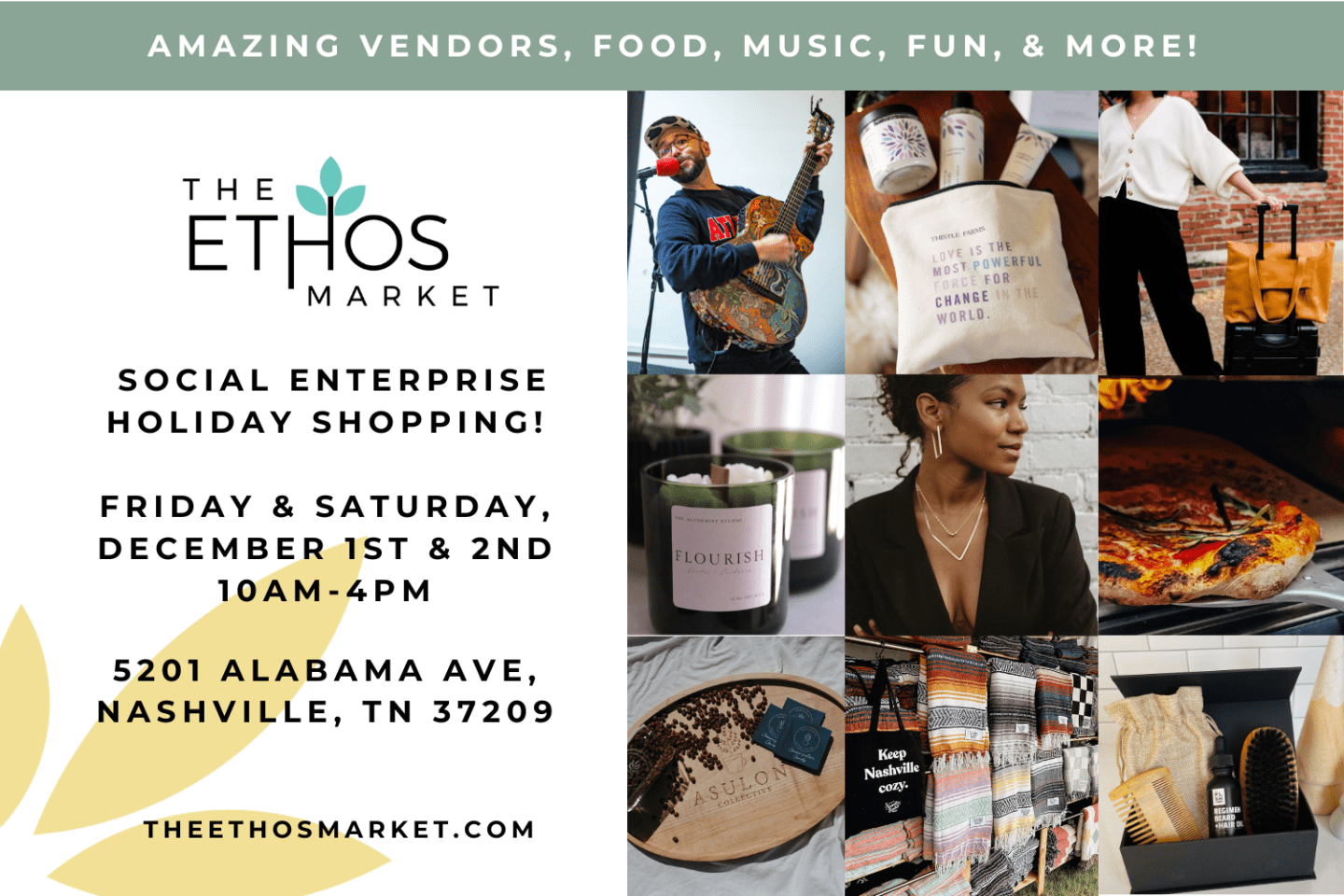 The Ethos Market: Holiday Shopping, Food, Music, & Fun! | Nashville Guru