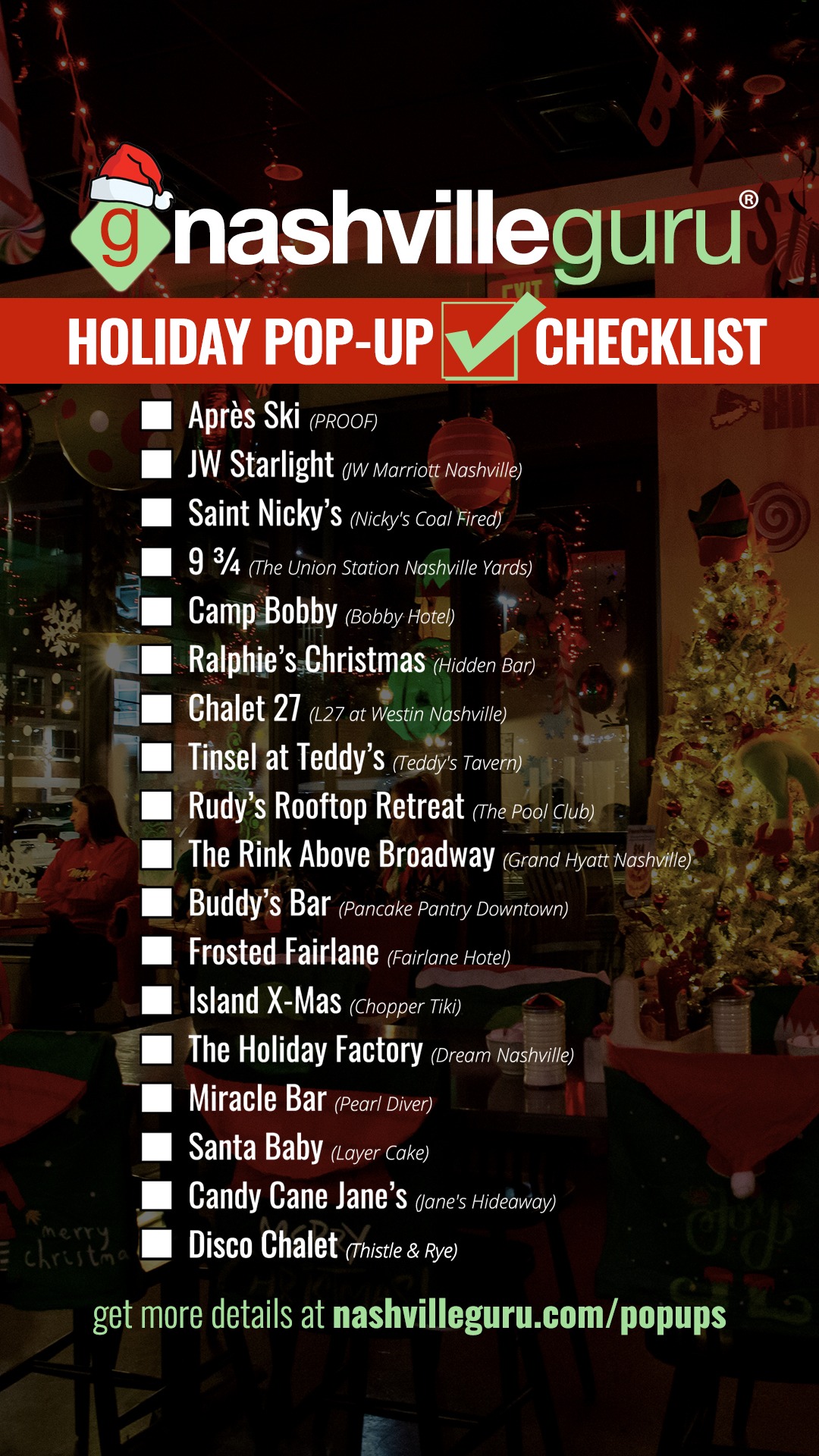Holiday Pop-Up Bars in Nashville | Nashville Guru
