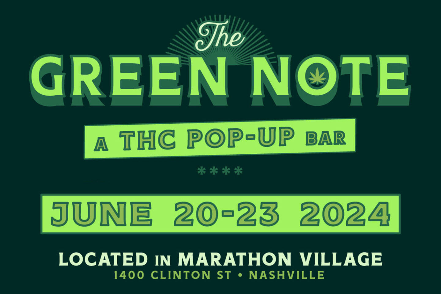 The Green Note: A THC Pop-Up Bar | Nashville Guru