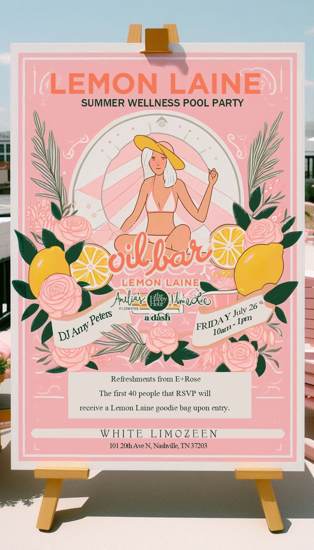 White Limozeen x Lemon Laine Wellness Pool Party | Nashville Guru