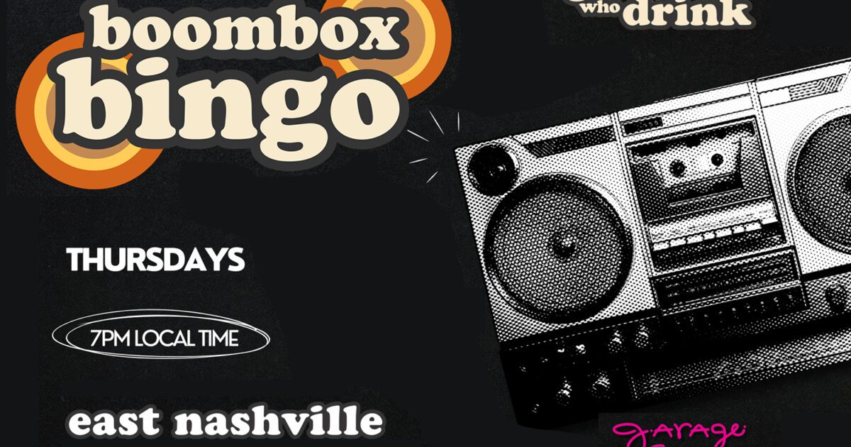 Boombox Bingo at Garage Sale Vintage | Nashville Guru